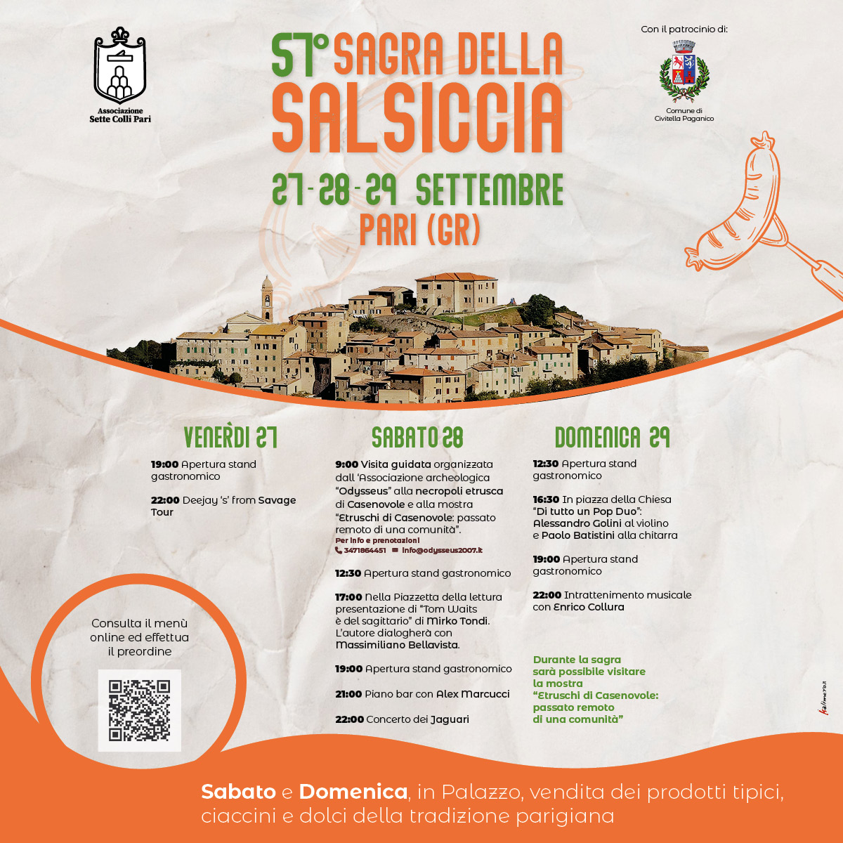 Qui Maremma Toscana - Sagra della Salsiccia a Pari 2024